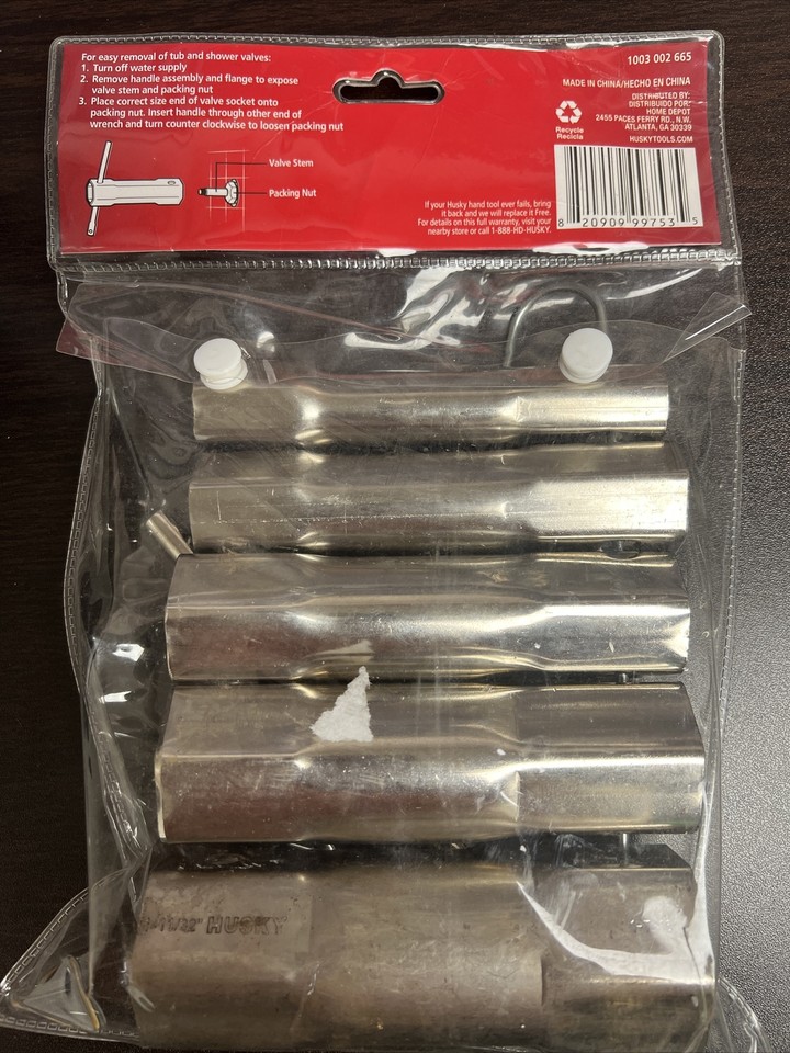 Husky Shower Valve Socket Set 5 Piece New! | eBay