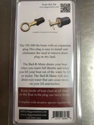 Digger Bail-r-matic Auto Drain Expansion Th100 for sale online | eBay