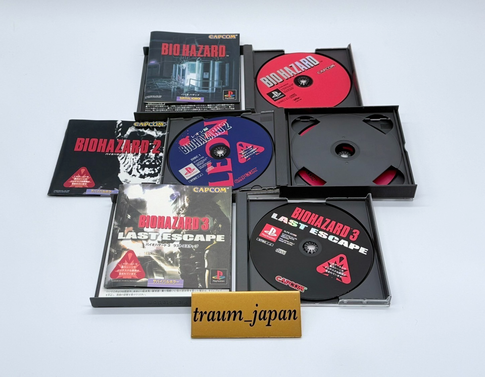 Resident Evil Biohazard PS1 Lot 7 Set All Sony Playstation Japan Tested ...