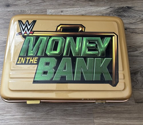WWE • Authentic MONEY IN THE BANK Briefcase • Gold Case • Full Size 13 ...