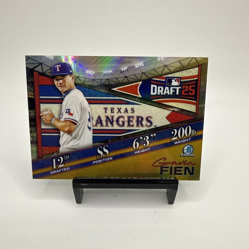 2025 Bowman Draft GAVIN FIEN Gold Chrome Refractor /50 Draft Night #BDN ...