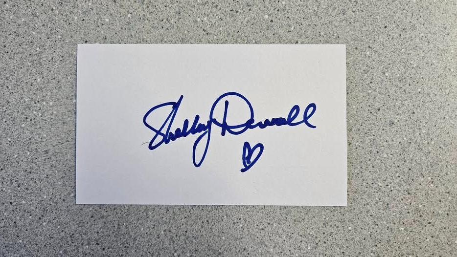 SHELLEY DUVALL SIGNED 3x5 INDEX CARD AUTOGRAPH - THE SHINING | eBay