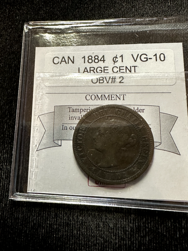 1884 Obv.#2 Canada Large One ¢1 Cent, Coin Mart Graded**VG-10** | eBay