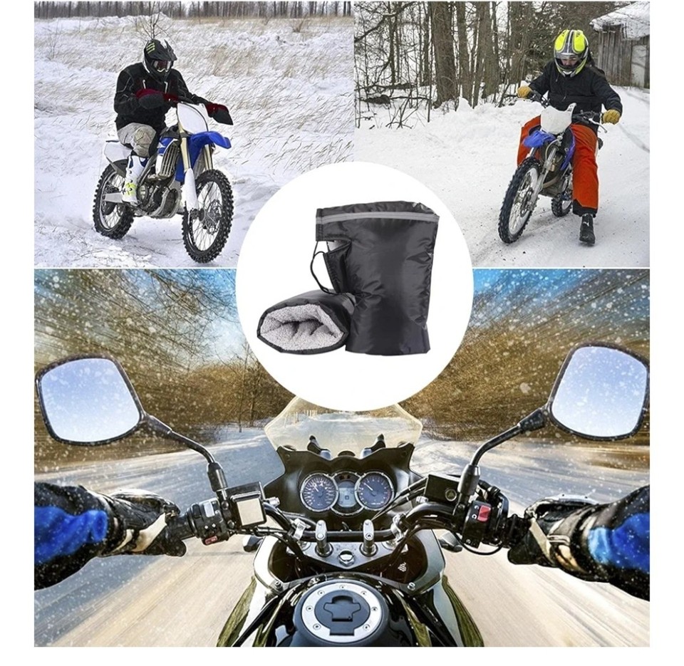 Motorcycle Handlebar Muffs Extreme Cold Wind Proof Motorcycle Gloves ...