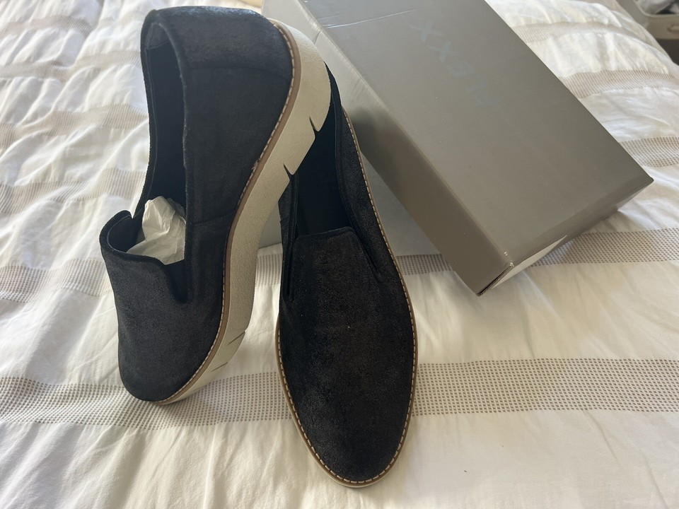 The FLEXX Womens Daily San Remo Leather Loafers Slip ons black Size 9.5 ...