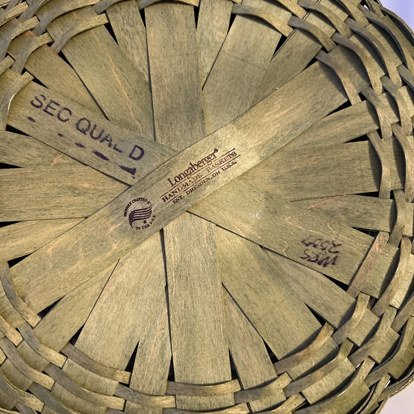 Longaberger Round Keeping Basket 11 Inch Set & Woodcrafts Lid Leaf ...