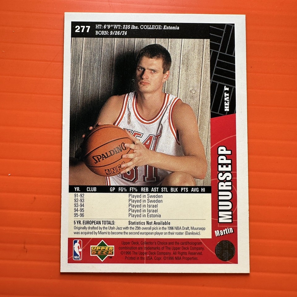 1996 Collector's Choice #277 Martin Muursepp Near Mint | eBay