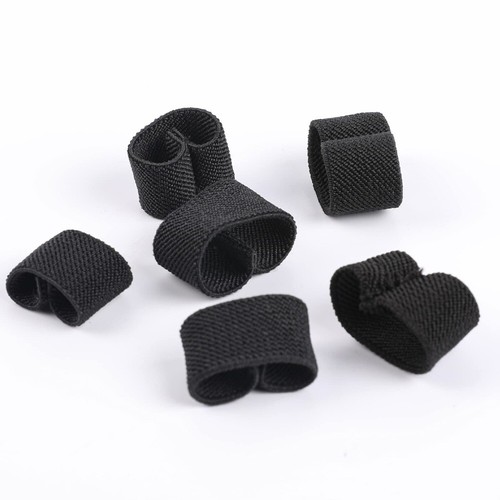 Black Backpack Strap Keeper 10 Pcs Retainer Elastic Belt Keepers ...