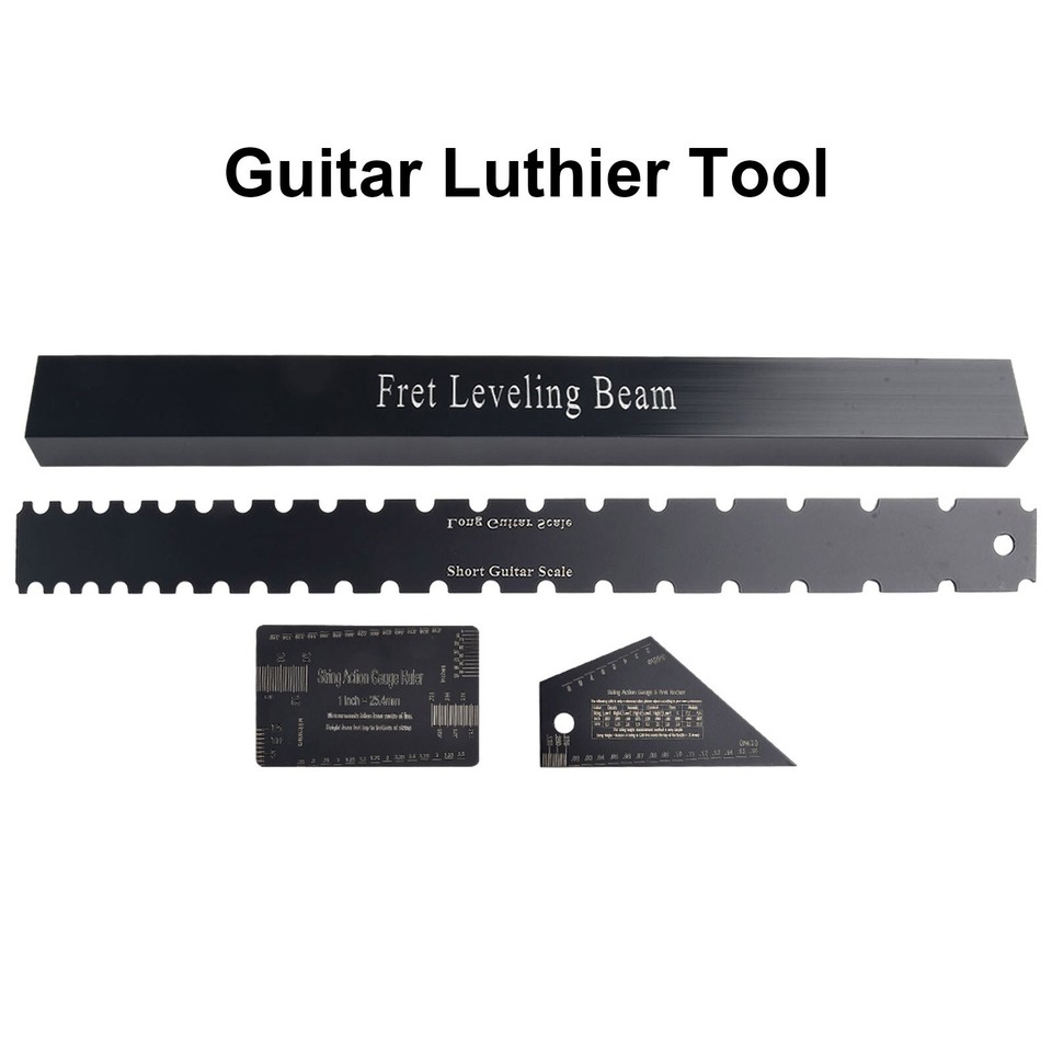4 PCS Luthier Tools Guitar Neck Straight Edge Fret Leveling Beam Ruler ...