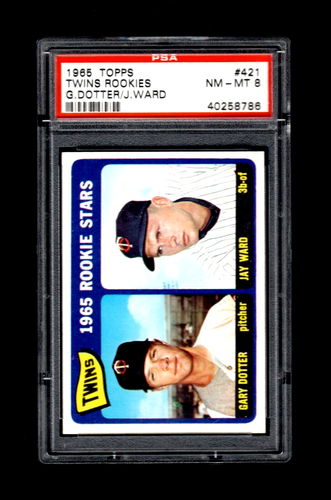 1965 Topps #421 TWINS ROOKIES G.Dotter/J.Ward PSA 8 NM-MT HIGH END! | eBay