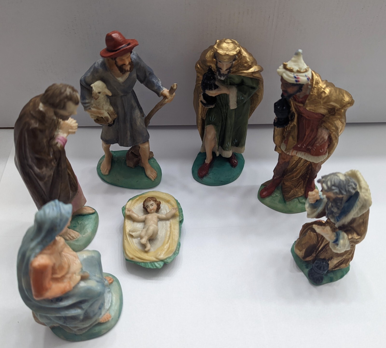 Vintage KARL KUOLT Nativity Set Christmas 7 Piece SET 6" Ultra Rare ...