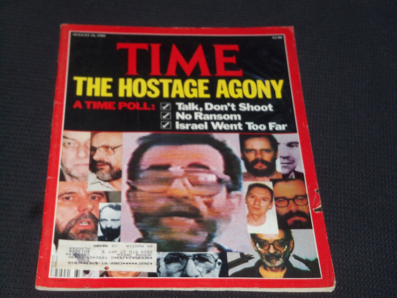 1989 AUGUST 14 TIME MAGAZINE - HOSTAGE AGONY FRONT COVER - L 21318 | eBay