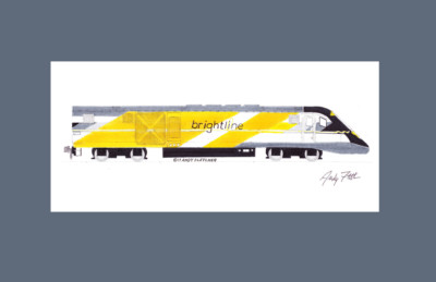 Brightline Charger 11"x17" Matted Print Andy Fletcher signed | eBay