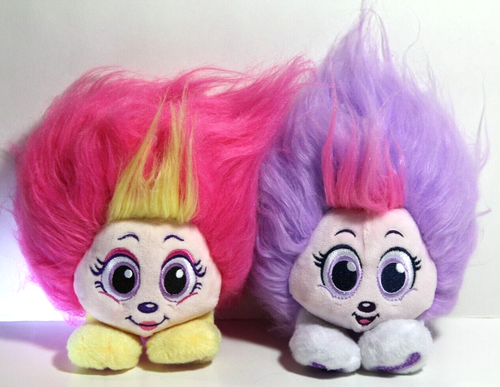 Set Of 2 Shnooks Plush 6" Purple Pink Hair Stuffed Animal Toy Series 1 ...