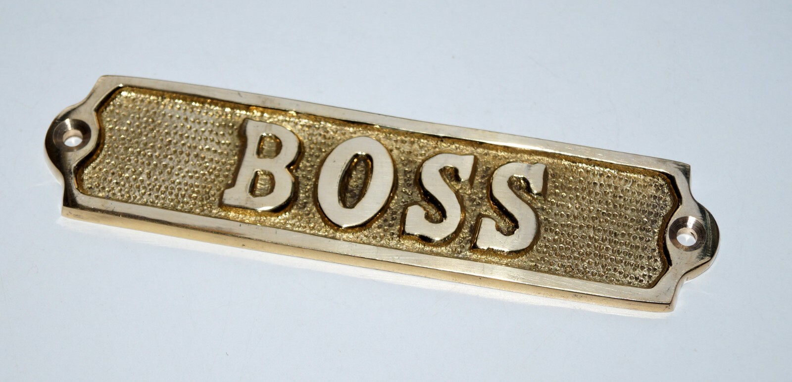 Boss name plate brass ship nautical door decorative vintage 5 inch ...