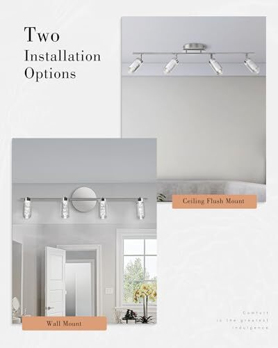 4-Light Track Lighting, Modern LED Track Lights, 30" Complete Silver, 4 ...