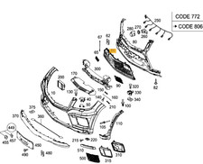 Mercedes-Benz GL X166 2014 Front Bumper Lower Grill A1668855022 Axp8391 ...