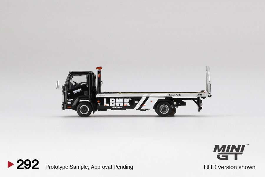 Mini GT Isuzu N-Series Vehicle Transporter LBWK Blk 1:64 Mini GT Isuzu N-Series Vehicle Transporter LBWK Blk 1:64