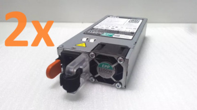 Lot of 2 - Dell 1100w EPP Power Supply for R740 80 Plus CMPGM L1100E-S0 ...