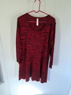 Boutique Plus Women's 2X Sweater Dress Long Sleeve Crew Neck Knit ...