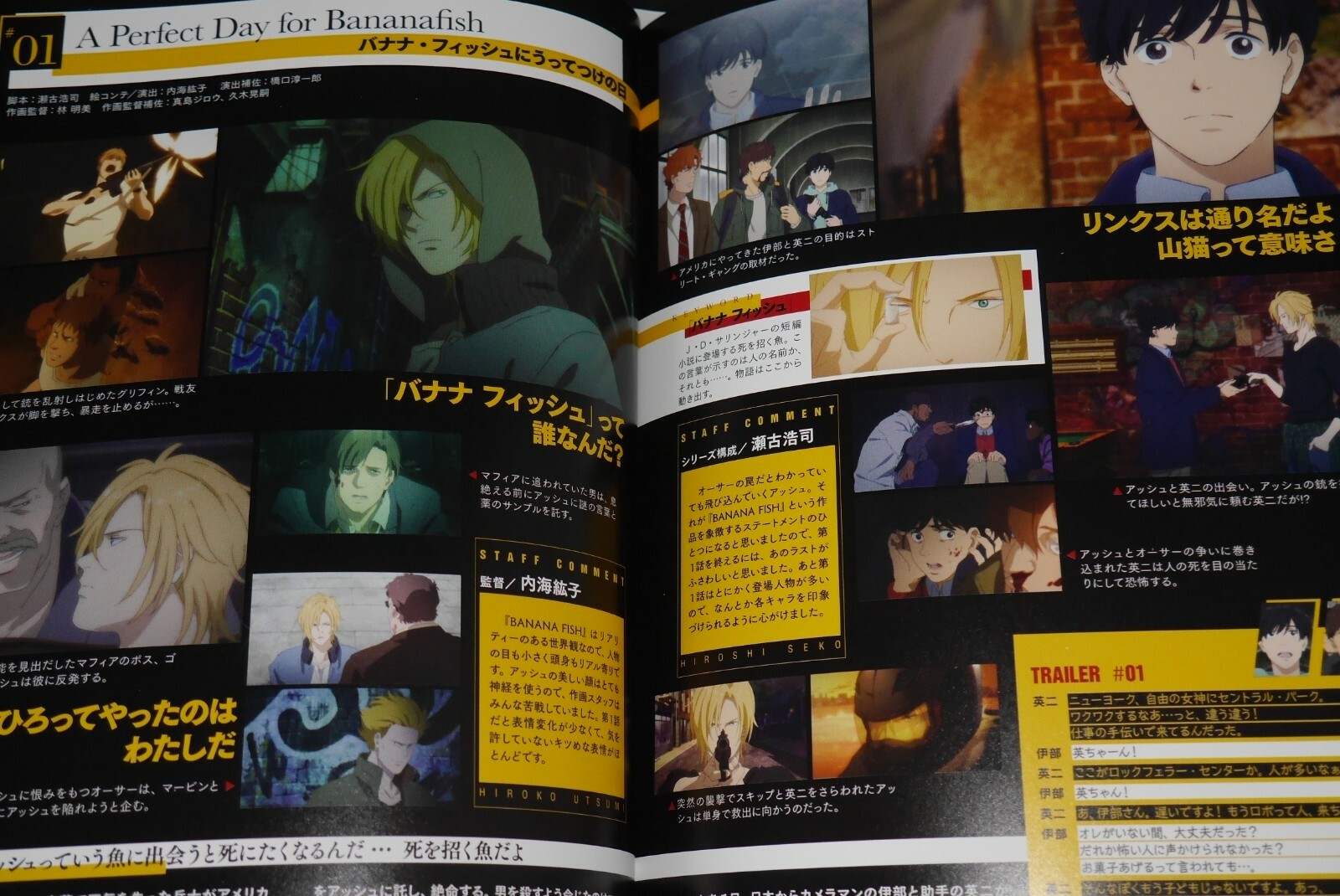 JAPAN Akimi Yoshida: Banana Fish TV Anime Official Guide Book "Moment ...