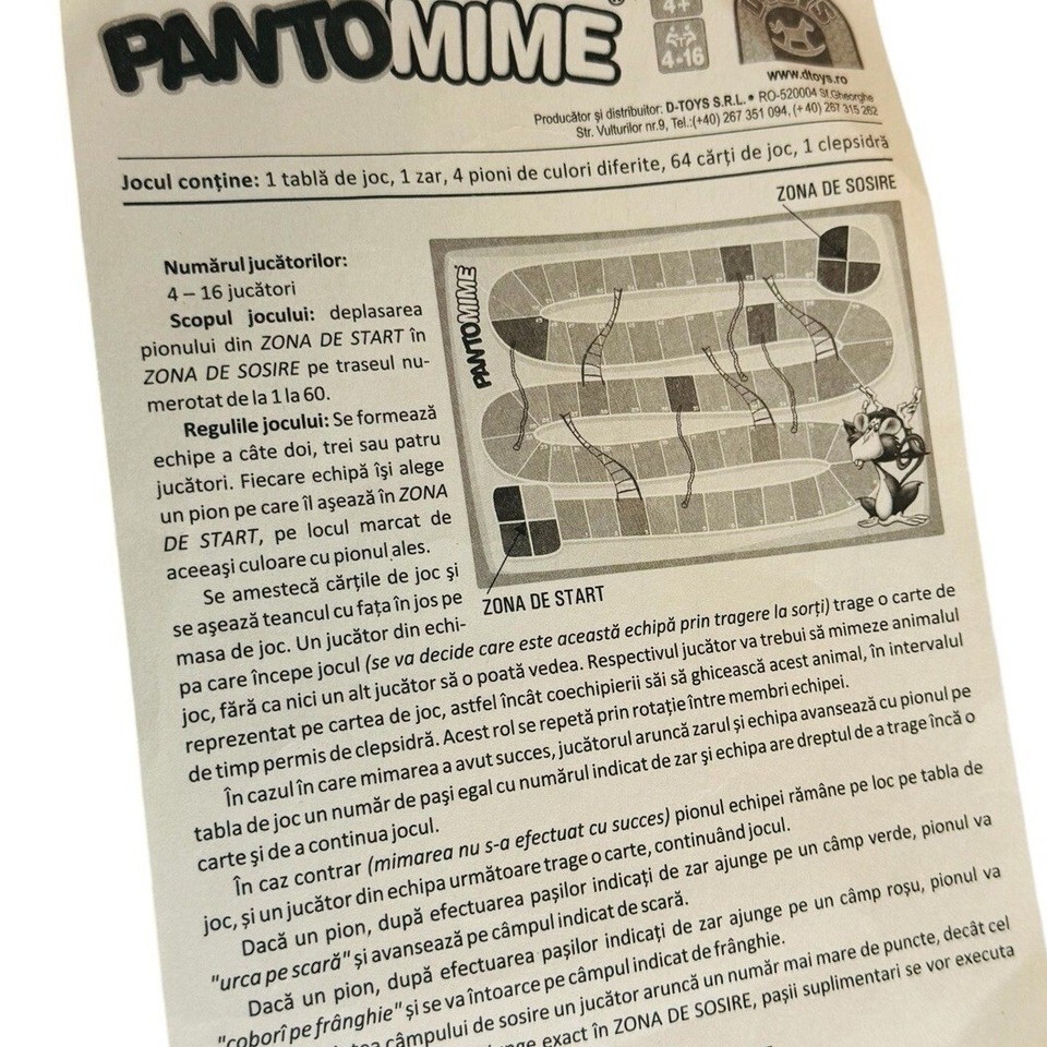 Pantomime Board Game For Kids Romanian Youth Game | eBay