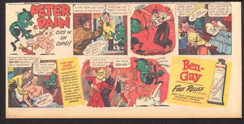 1949 - PETER-PAIN Cuts in on Cupid - BEN-GAY - Newspaper Comic ad | eBay