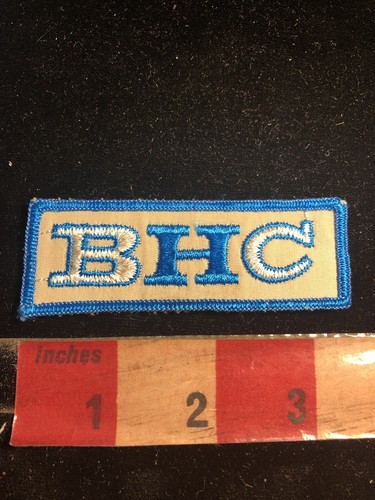 Vintage Blue & White Unknown Letter Initials BHC B H C Company Patch ...