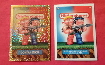 garbage pail kids gold refractor nintendo game over contra hard corps ...