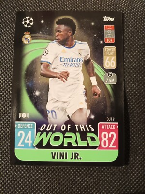2021-22 VINI VINICIUS JR TOPPS MATCH ATTAX OUT OF THIS WORLD SOCCER ...