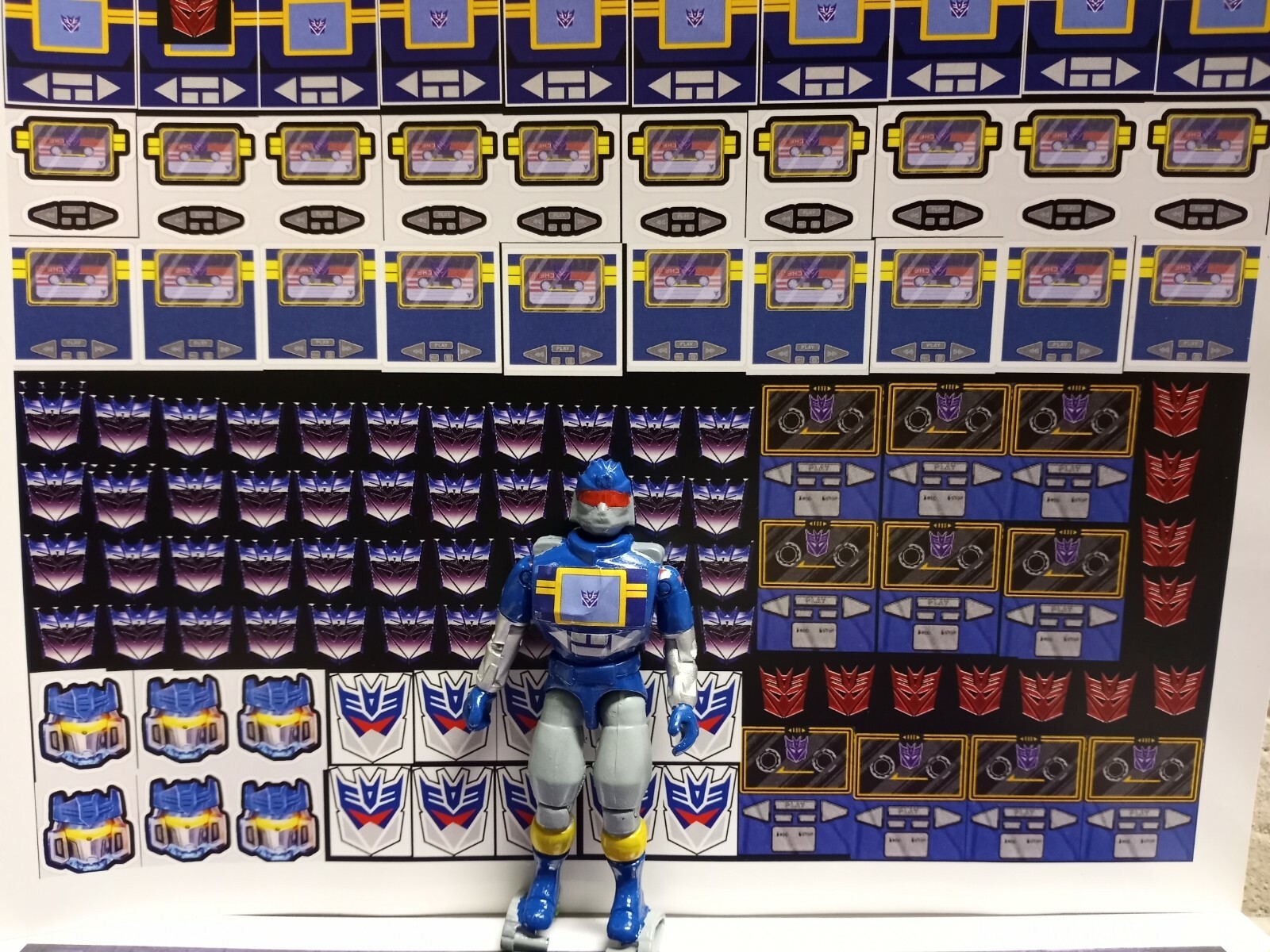 TRANSFORMERS GI JOE COBRA SOUNDWAVE STICKER SHEET CUSTOM | eBay