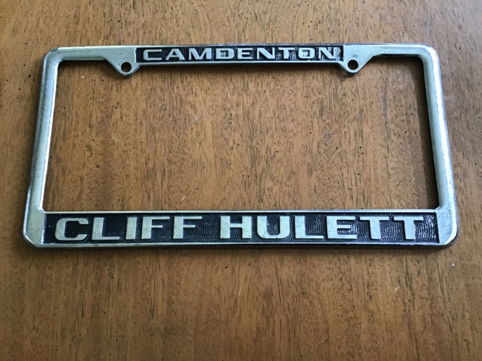 Cliff Hulett Camdenton License Plate Frame Dealership vintage | eBay