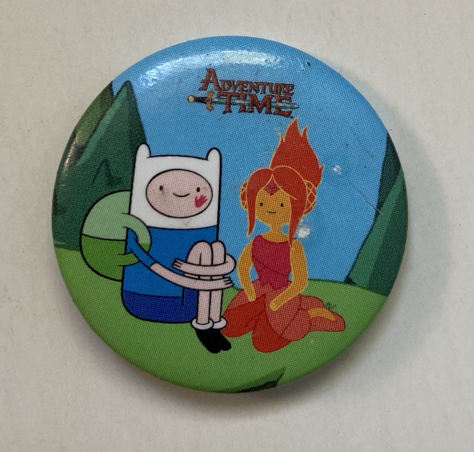 Adventure Time Button Pin - Flame Princess - Finn - Hot Topic - Used | eBay
