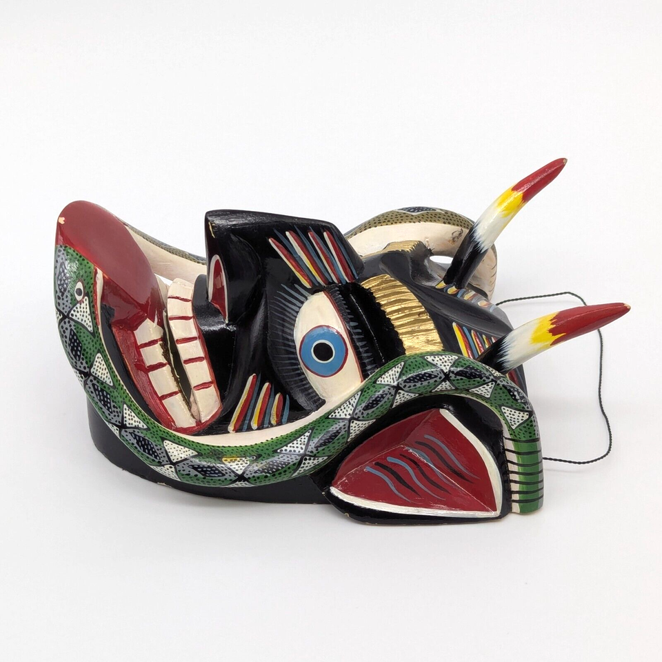 Hand-Carved Mexican Diablo Mask Modesto Horta Ramos Tócuaro Folk Art ...