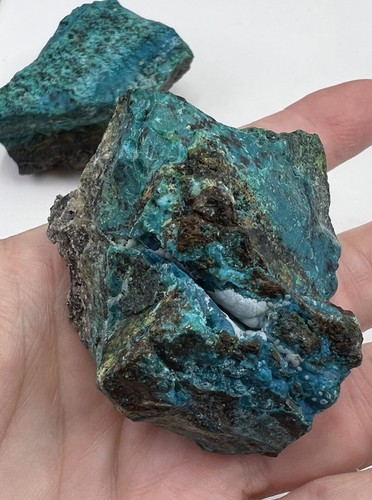 Parrot Wing Chrysocolla Rough with Gem Silica WithIn ( 155 Grams) 775 ...