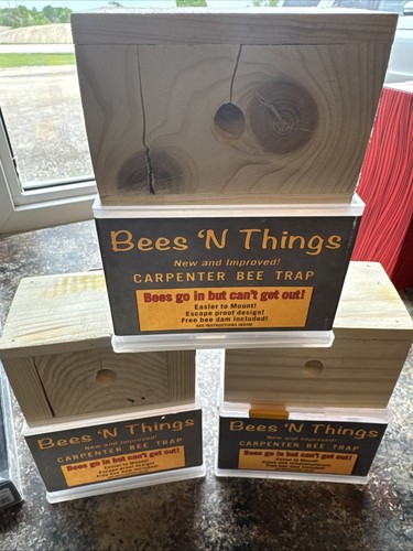 3 @ Bees 'N Things Outdoor Carpenter Bee Traps, NEW | eBay