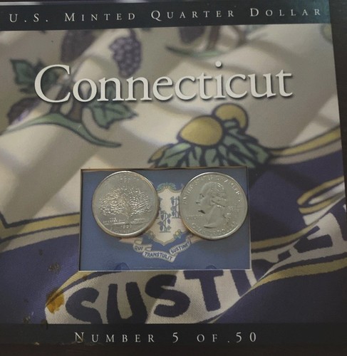 US Minted Quarter Dollar CT Connecticut Uncirculated Quarters Set 5 Of ...