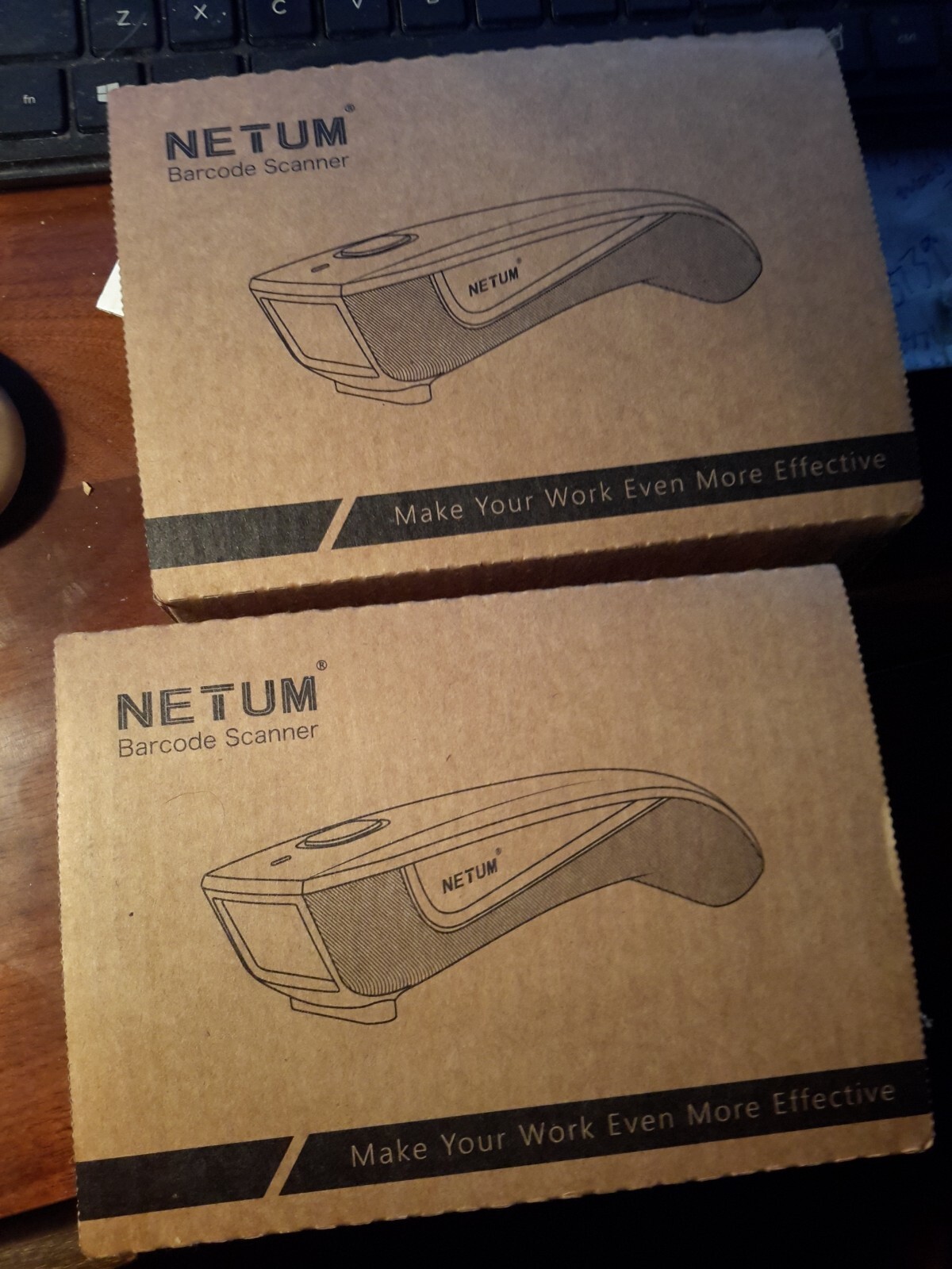 LOT OF 2 NETUM C750 Bluetooth Portable2.4G Wireless QR Bar Code Reader ...