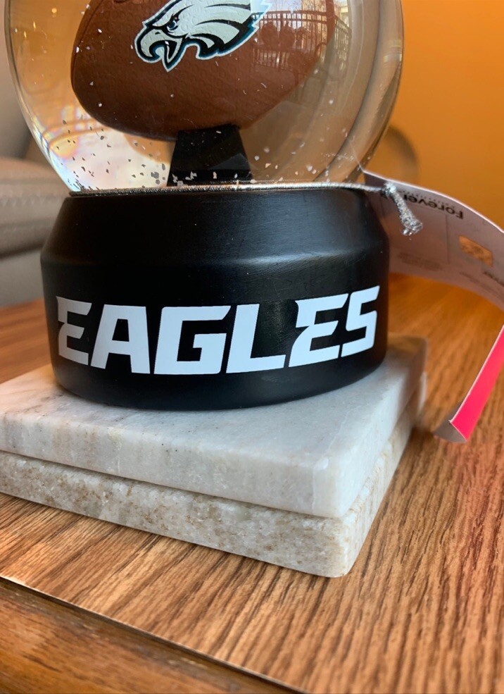 Philadelphia Eagles Logo Football Holiday Snow Globe - Forever ...