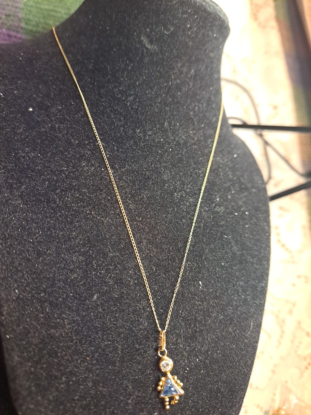 14K Solid Gold Delicate Chain With 10k Gold Girl Arie… - Gem