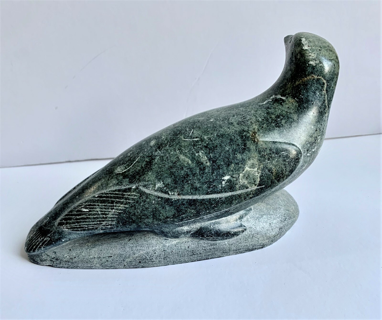 Isapik Pov (Inuit,1931-1970) Fine Canadian Inuit Art Carved Soapstone ...
