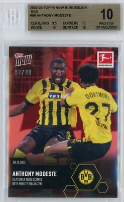 2022-23 TOPPS NOW BUNDESLIGA - RED 93/99 - #56 ANTHONY MODESTE BGS ...