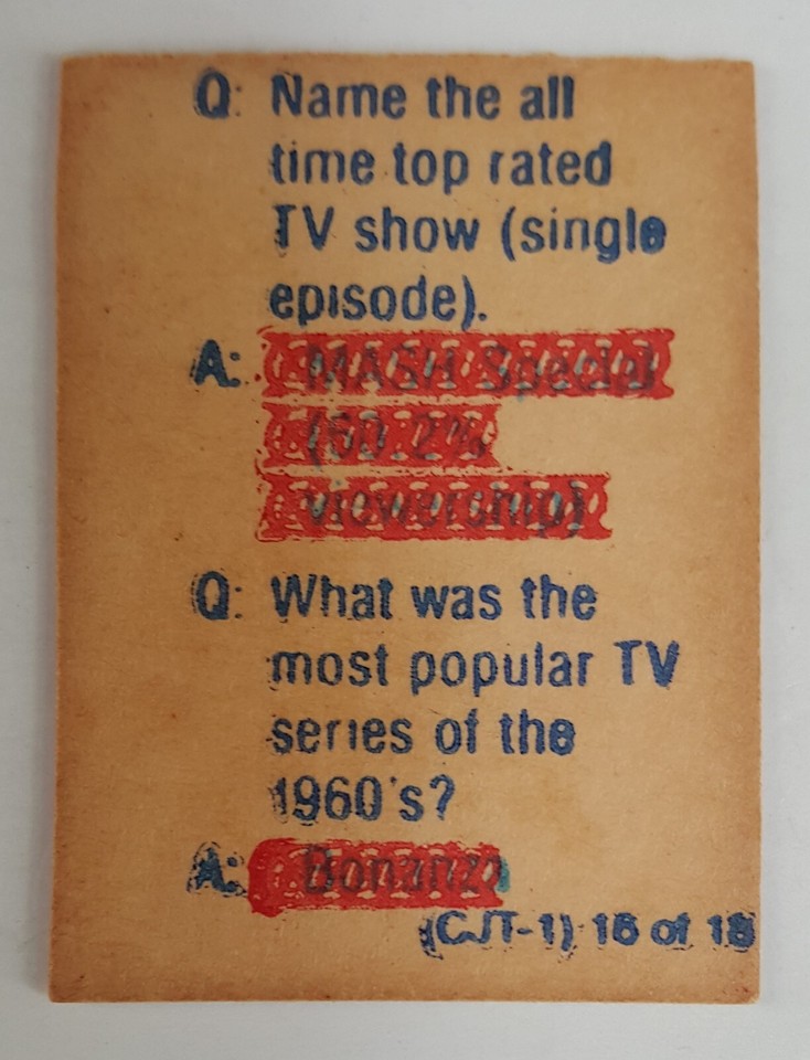 1993 Premium Cracker Jack Prize Magic Window Trivia Game Book 16 | eBay