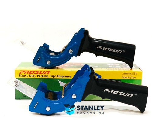 2x LOW NOISE PACKING TAPE DISPENSER GUNS 48mm Roll Sticky Packaging Gun ...