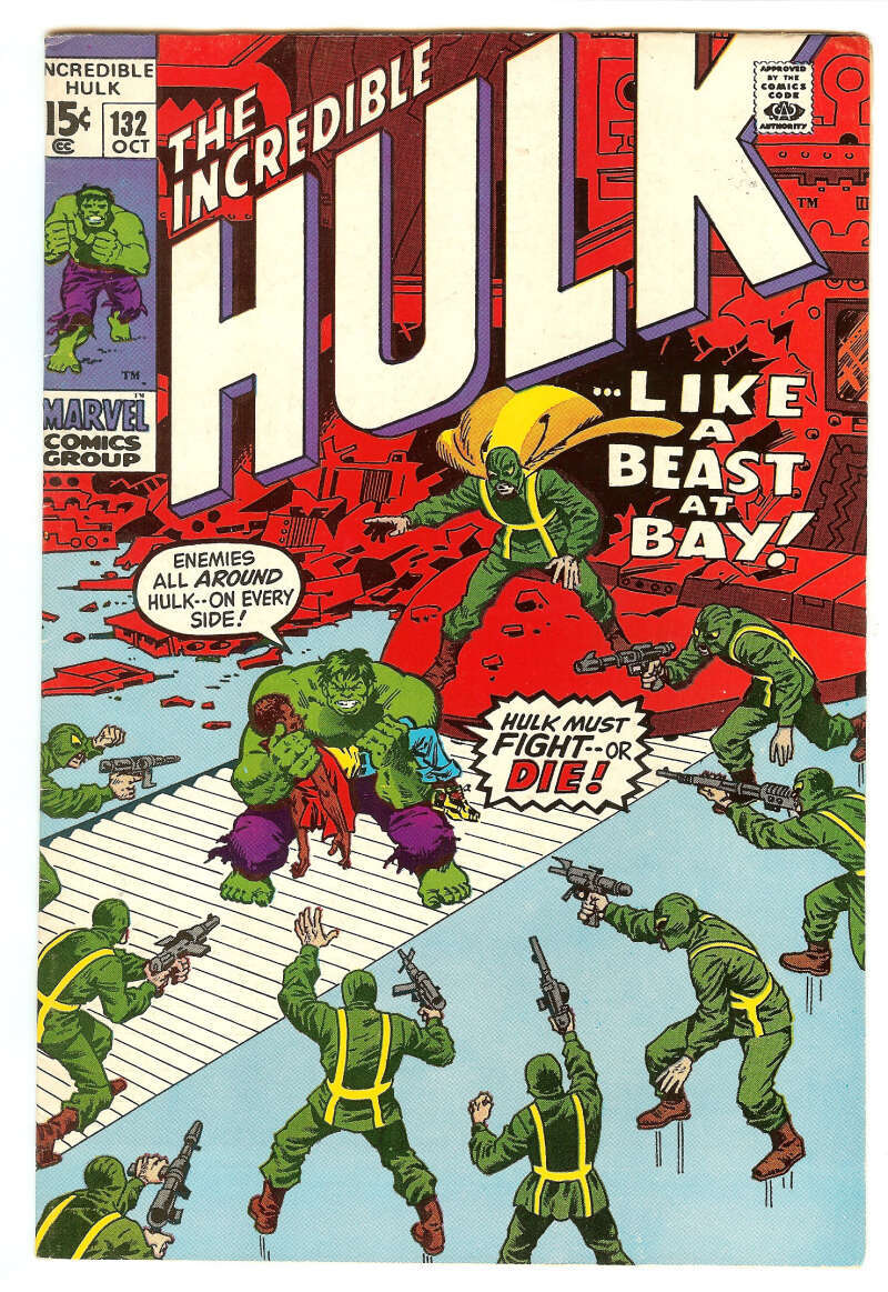 INCREDIBLE HULK #132 7.0 // HERB TRIMPE & JOHN SEVERIN COVER MARVEL ...