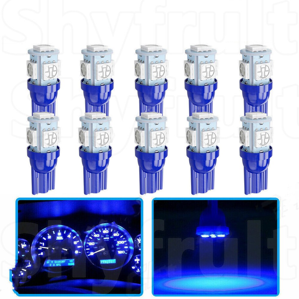 Dash Cluster Gauge blue SMD LED LIGHT BULBS KIT-Fits 79-93 Ford Mustang ...