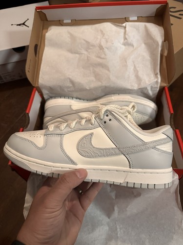 Nike Dunk Low Needlework Grey Sail Tawny FJ4553-133 Size 10.5W/9M Brand ...
