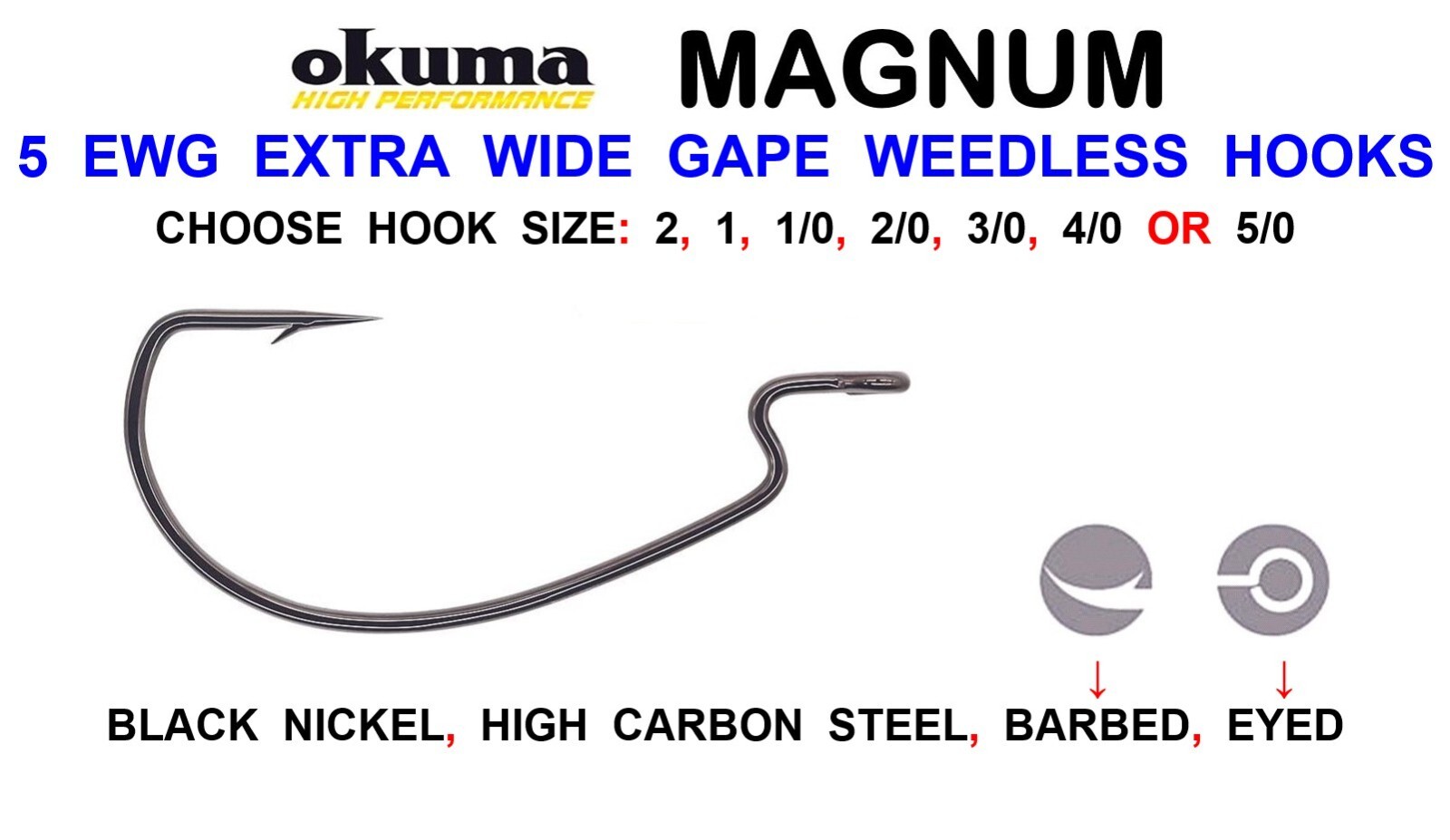 5 OKUMA EWG WIDE GAPE WEEDLESS HOOKS FOR SAVAGE GEAR SANDEEL SLUG ...