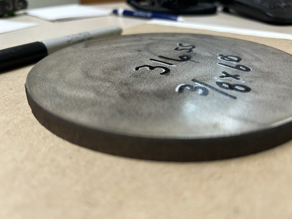 3/8" thick x 6" diameter, 316 Stainless Steel Round Disc, circle | eBay