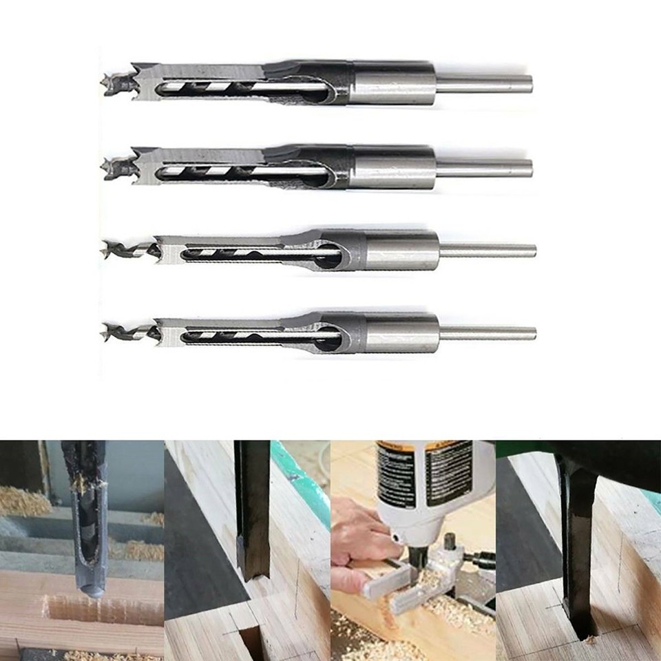Professional Grade Square Hole Auger Drill Bit Set for Carpenter's ...